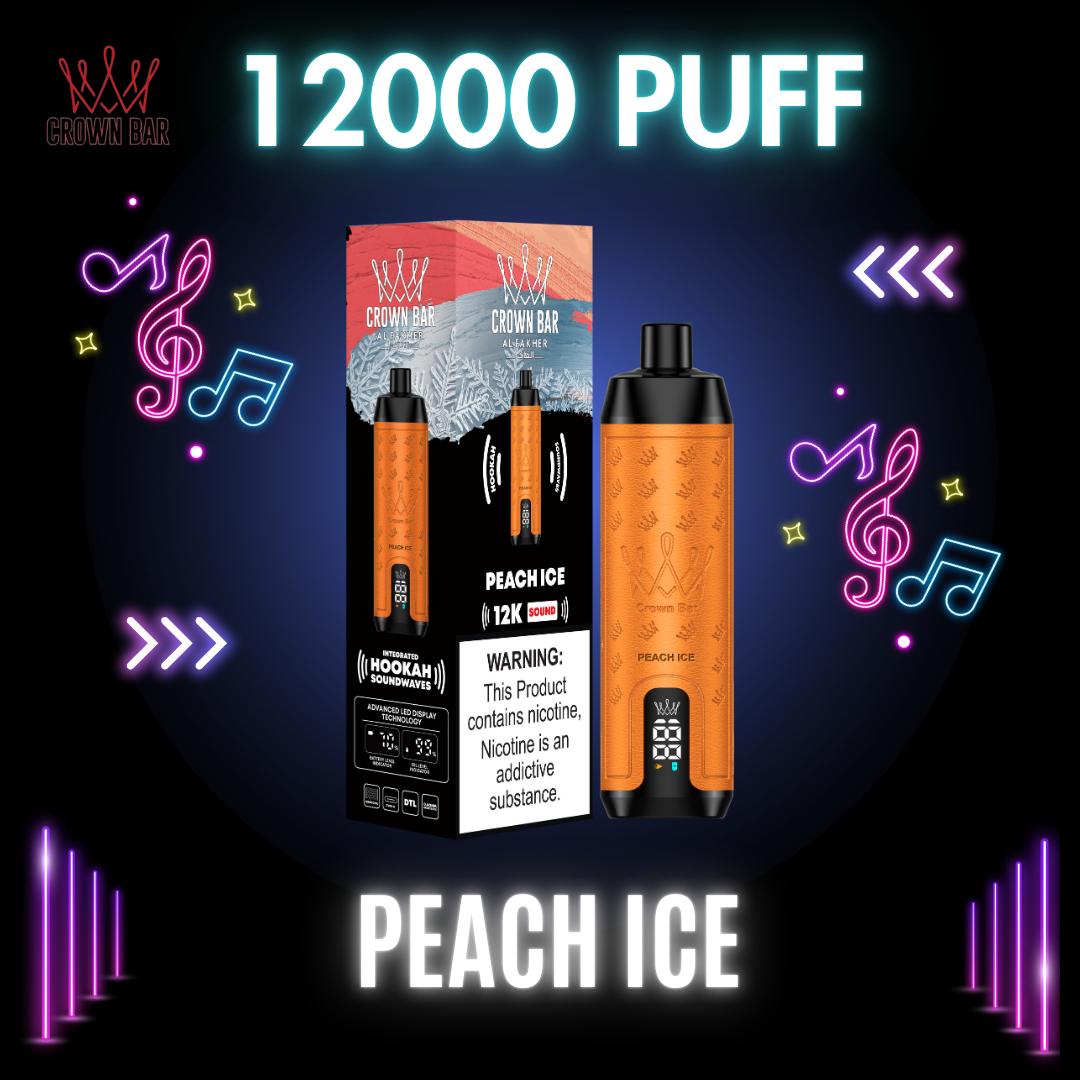 Crown Bar 12K SOUND - Peach Ice – AL FAKHER MY